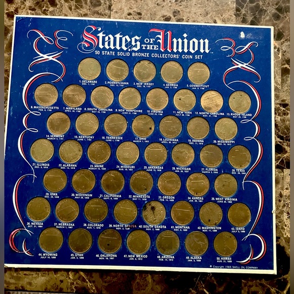 Other | 5 State Solid Bronze Collectors Coin Set | Poshmark